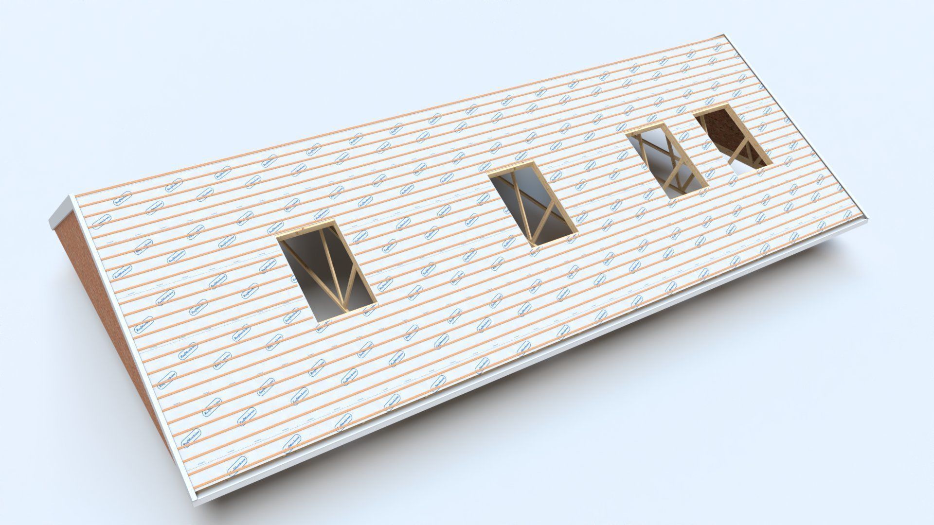 Full Timber Truss Roof System 3D model | CGTrader