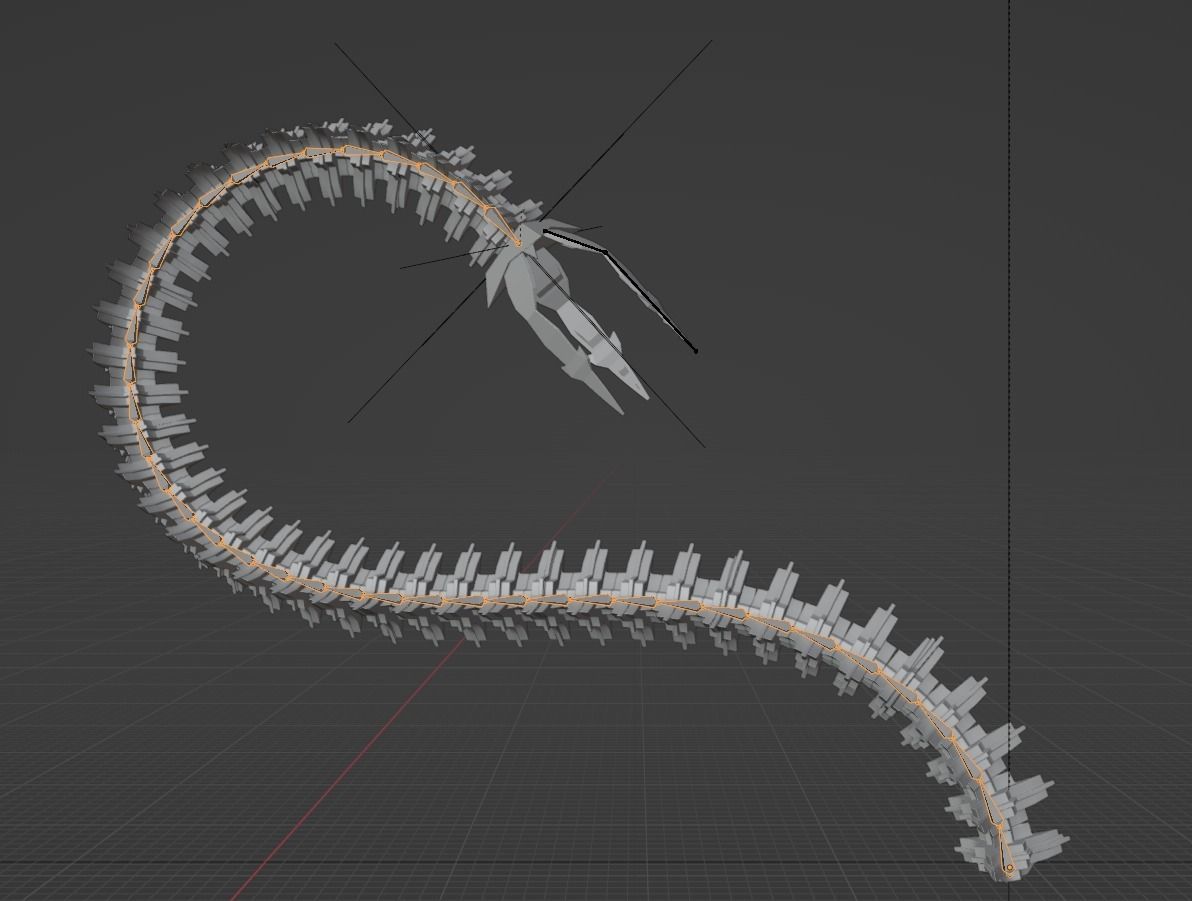 Robotic Tentacle Arm free 3D model rigged | CGTrader
