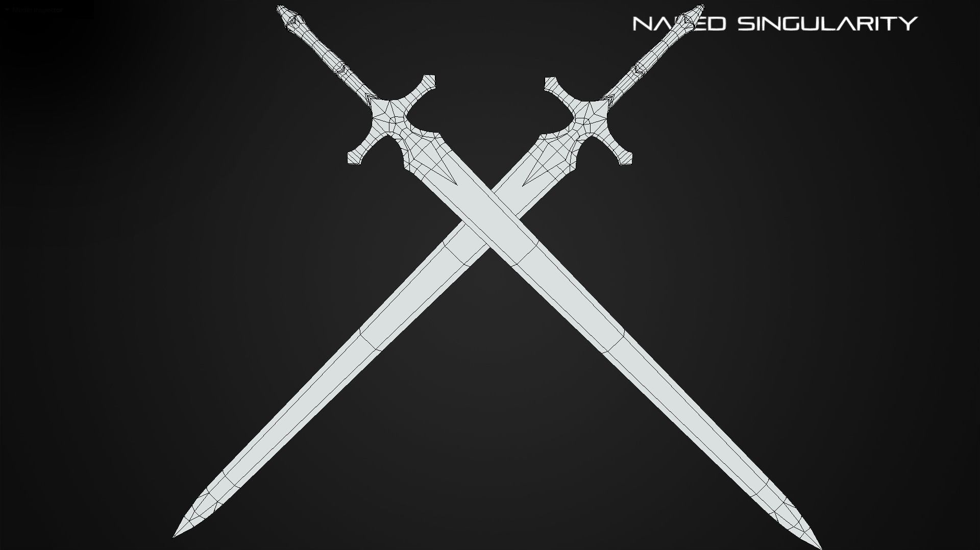 3D model Nightfall Medieval dark fantasy Greatsword VR / AR / low-poly ...