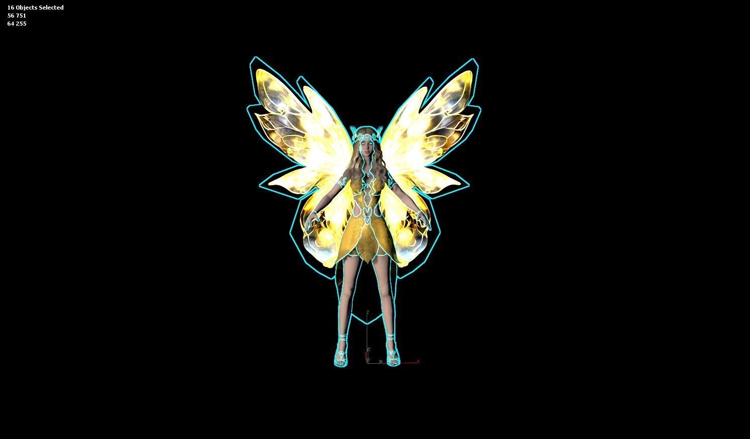 3D model Beautiful flying fairy VR / AR / low-poly | CGTrader