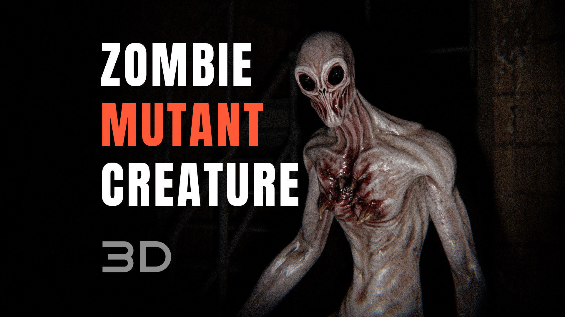 3D model Zombie Mutant Creature VR / AR / low-poly | CGTrader
