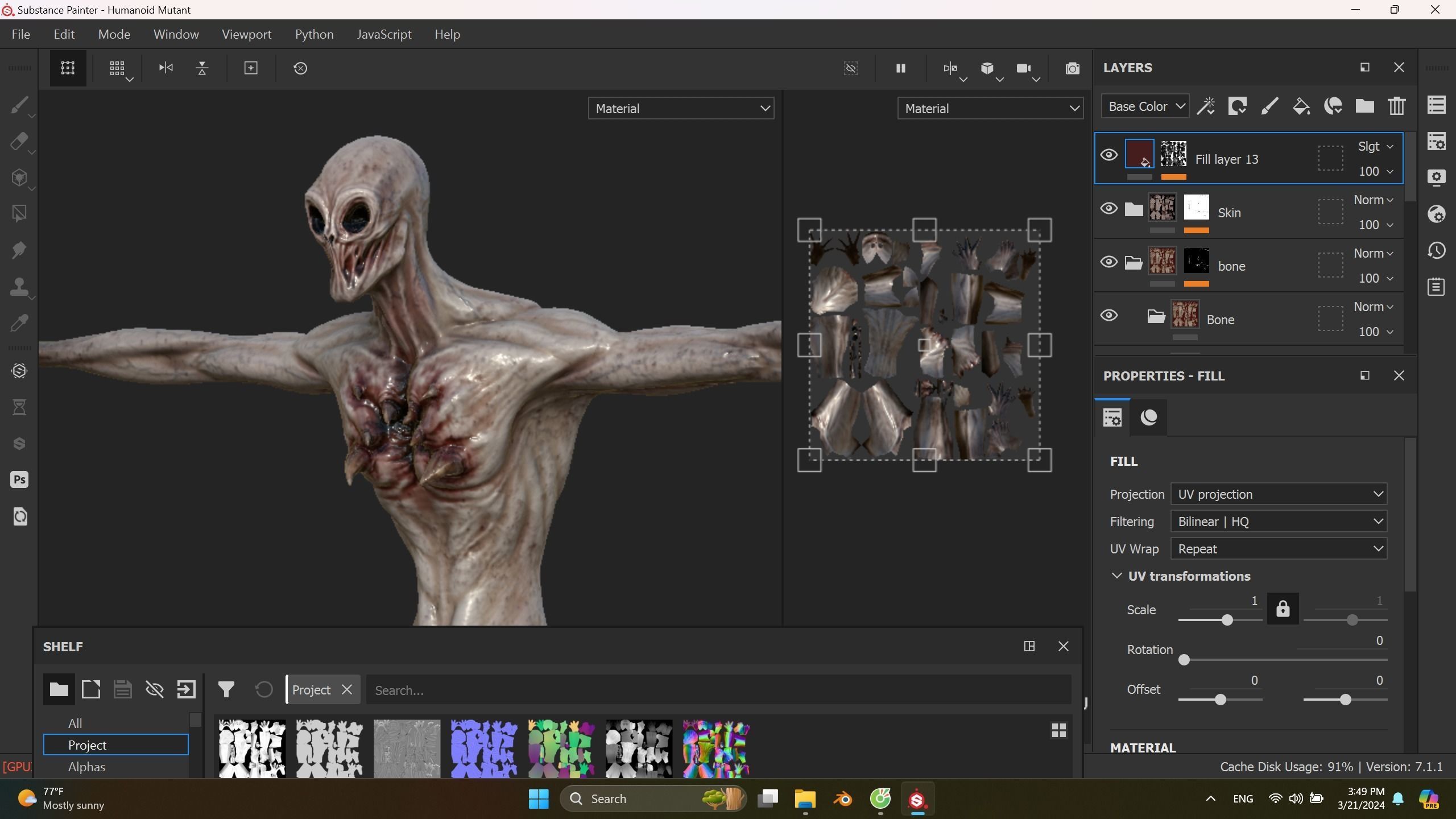 3D model Zombie Mutant Creature VR / AR / low-poly | CGTrader