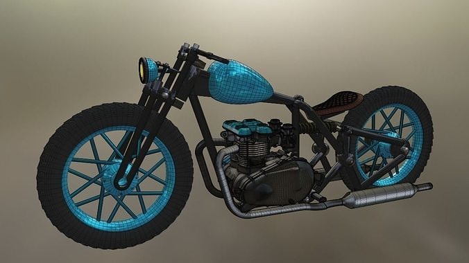 1 to 24 Scale custom Motorcycle 3D model 3D printable | CGTrader