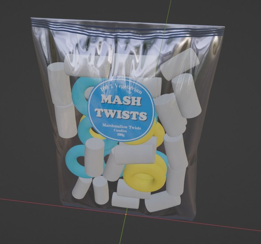 Marshmallow Twists 3D model | CGTrader