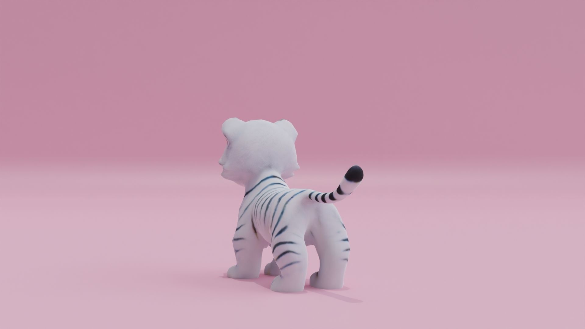 3D model White Tiger Cub Anime Chibi Style VR / AR / low-poly | CGTrader