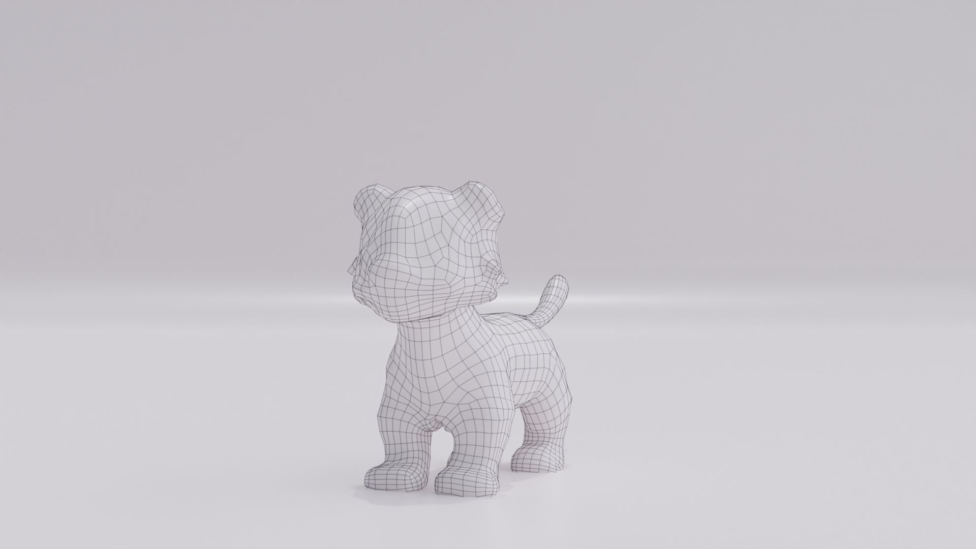 3D model White Tiger Cub Anime Chibi Style VR / AR / low-poly | CGTrader
