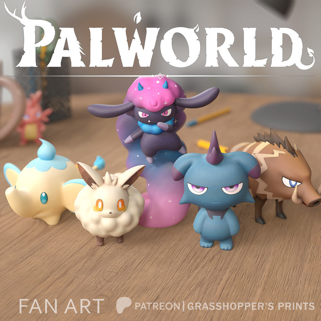Palworld Pals 16-20 Fanart for 3d printing 3D Model Collection 3D ...