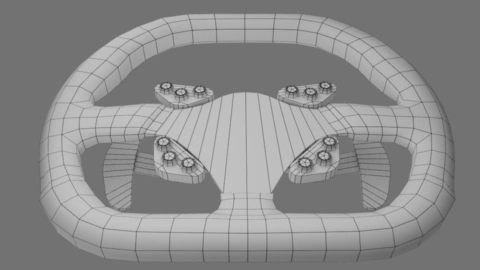 3D model GT1 Steering Wheel Low Poly No Texture VR / AR / low-poly ...