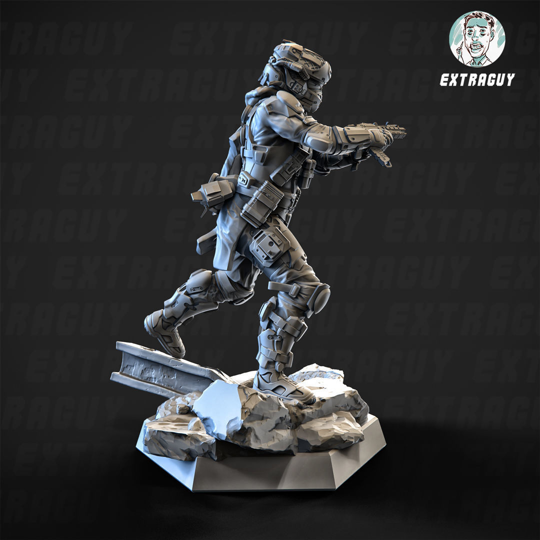 Mech Pilot Spooky 100mm and 32mm 3D model 3D printable | CGTrader