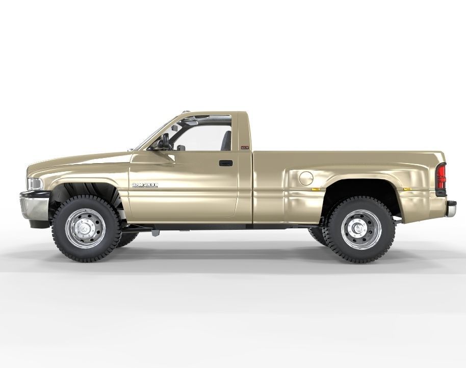 1998 Dodge Ram 3500 Dually 3D model | CGTrader