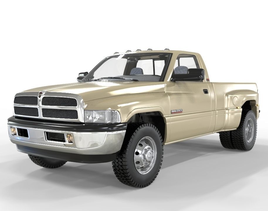 1998 Dodge Ram 3500 Dually 3D model | CGTrader