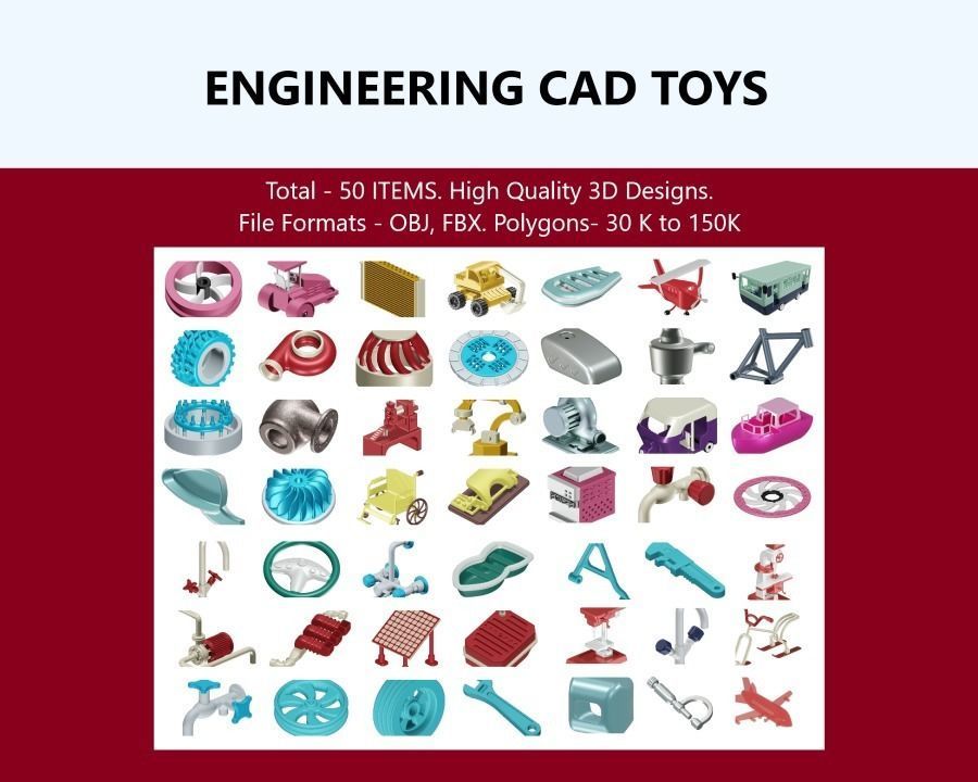 ENGINEERING CAD TOYS 3D Model Collection | CGTrader