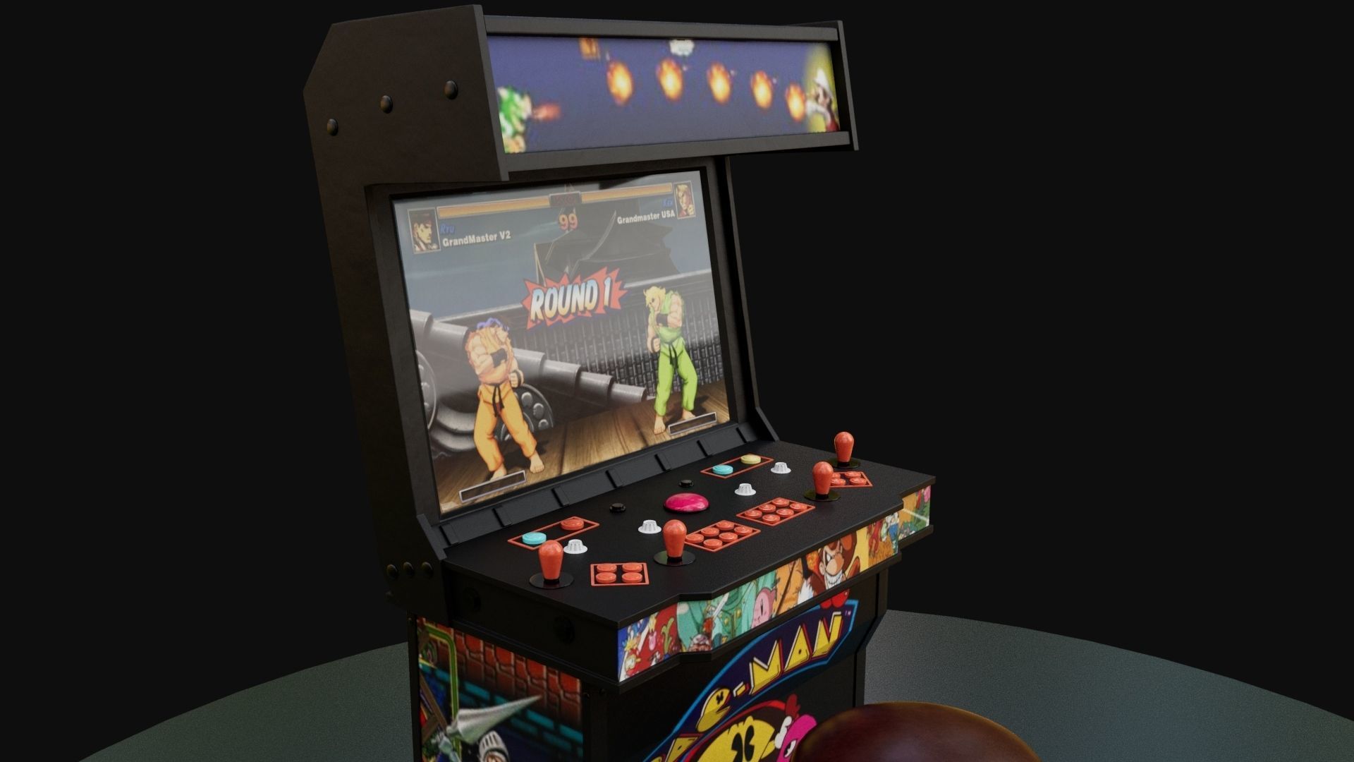 3D model Arcade Machine VR / AR / low-poly | CGTrader