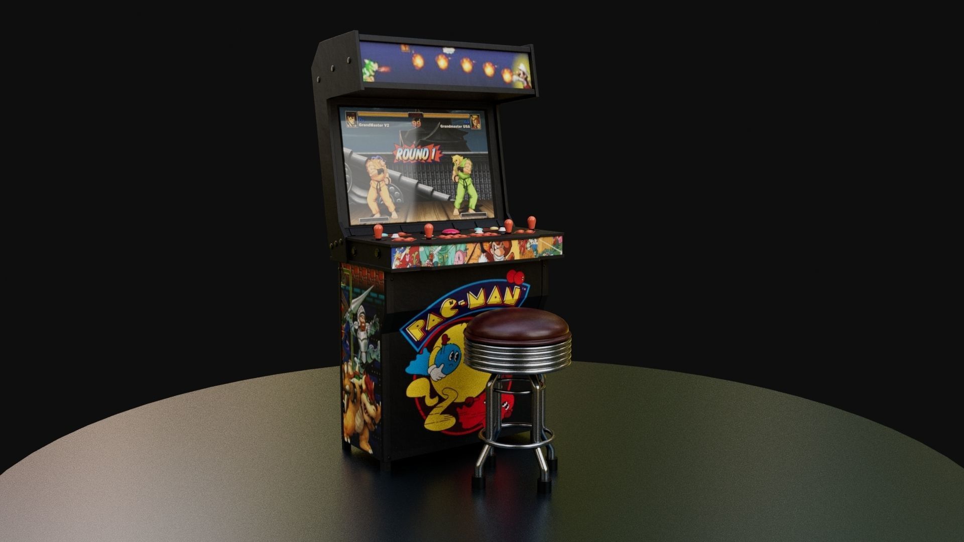 3D model Arcade Machine VR / AR / low-poly | CGTrader