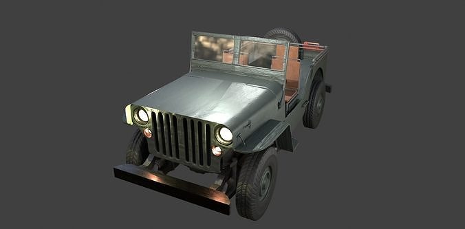 3D model jeep retro low poly 3d VR / AR / low-poly | CGTrader