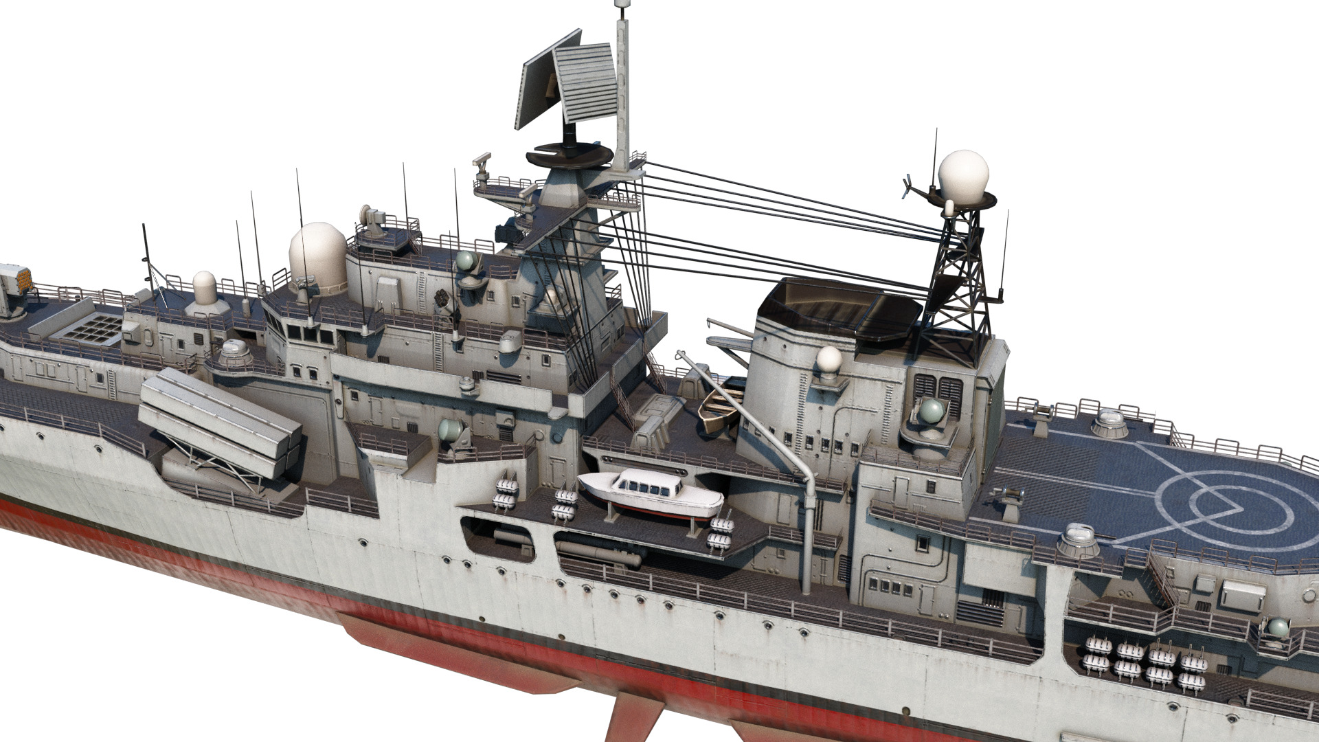 3D model The modified Hangzhou ship DDG136 956EM Sovremenny-class VR / AR / low-poly | CGTrader