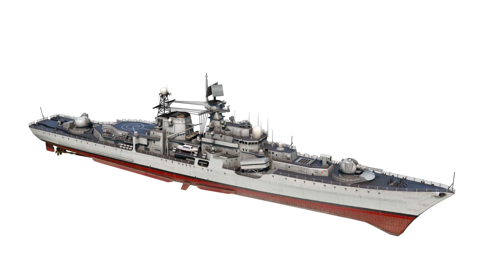 3D model The modified Hangzhou ship DDG136 956EM Sovremenny-class VR ...