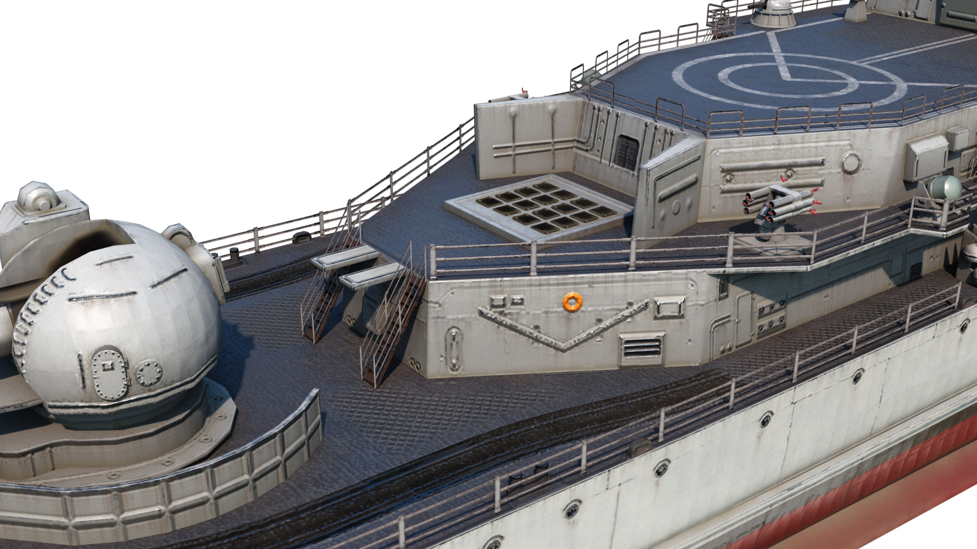 3D model The modified Hangzhou ship DDG136 956EM Sovremenny-class VR ...