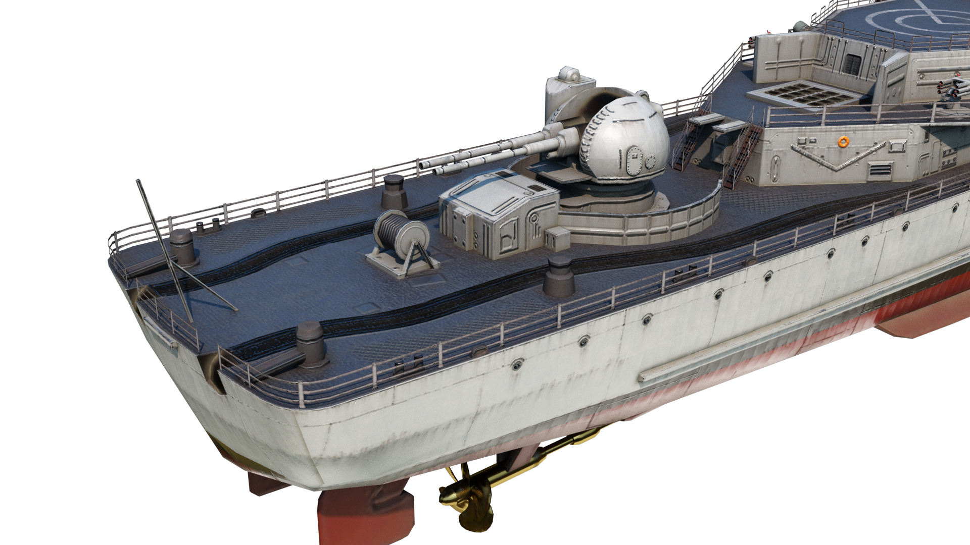 3D model The modified Hangzhou ship DDG136 956EM Sovremenny-class VR ...