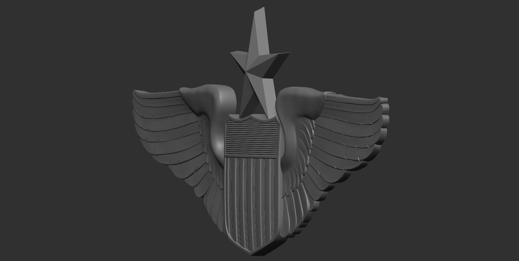 USAF Pilot Wings 3D model 3D printable | CGTrader