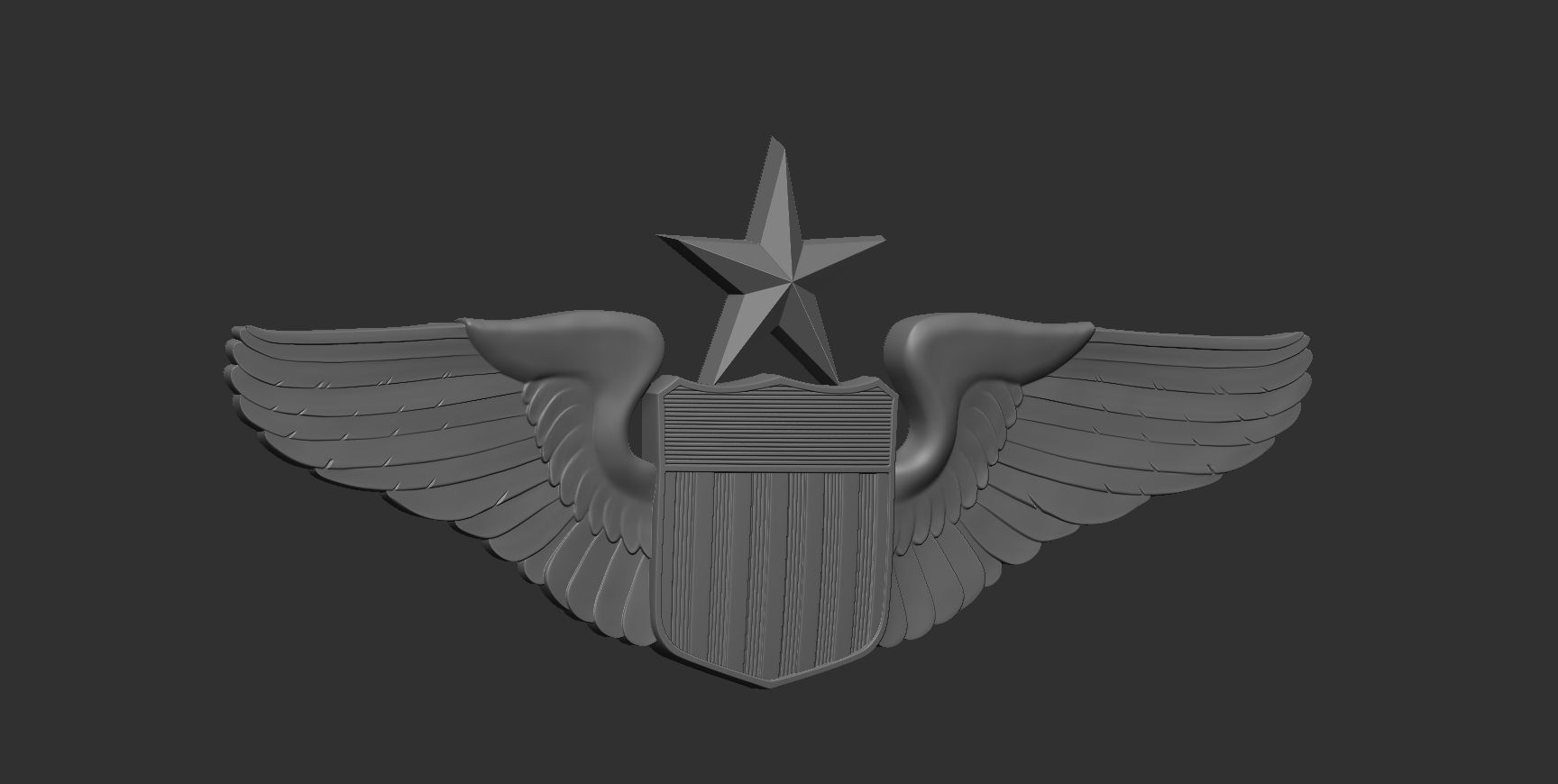 USAF Pilot Wings 3D model 3D printable | CGTrader