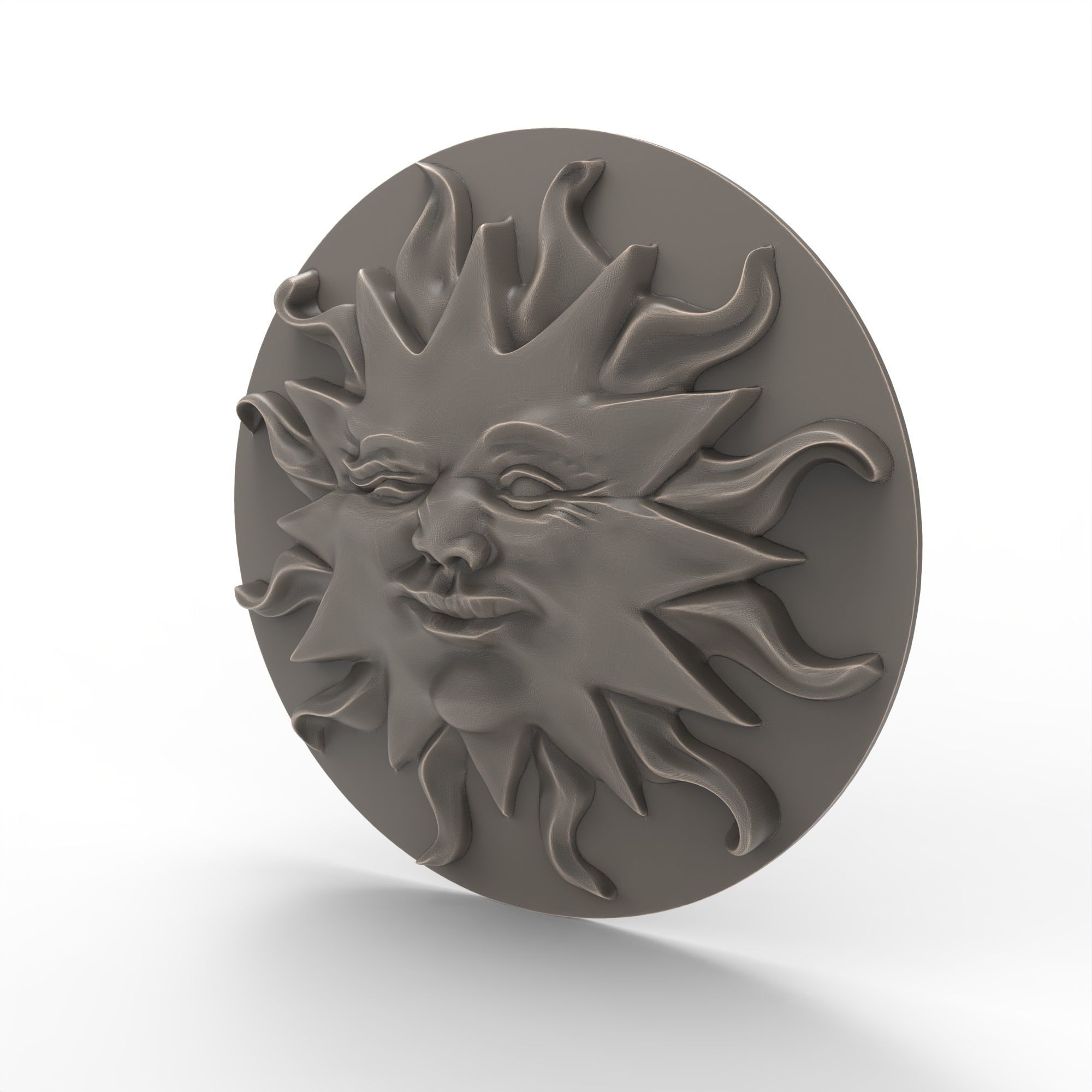 Sun Face Sculpture 3D model 3D printable | CGTrader
