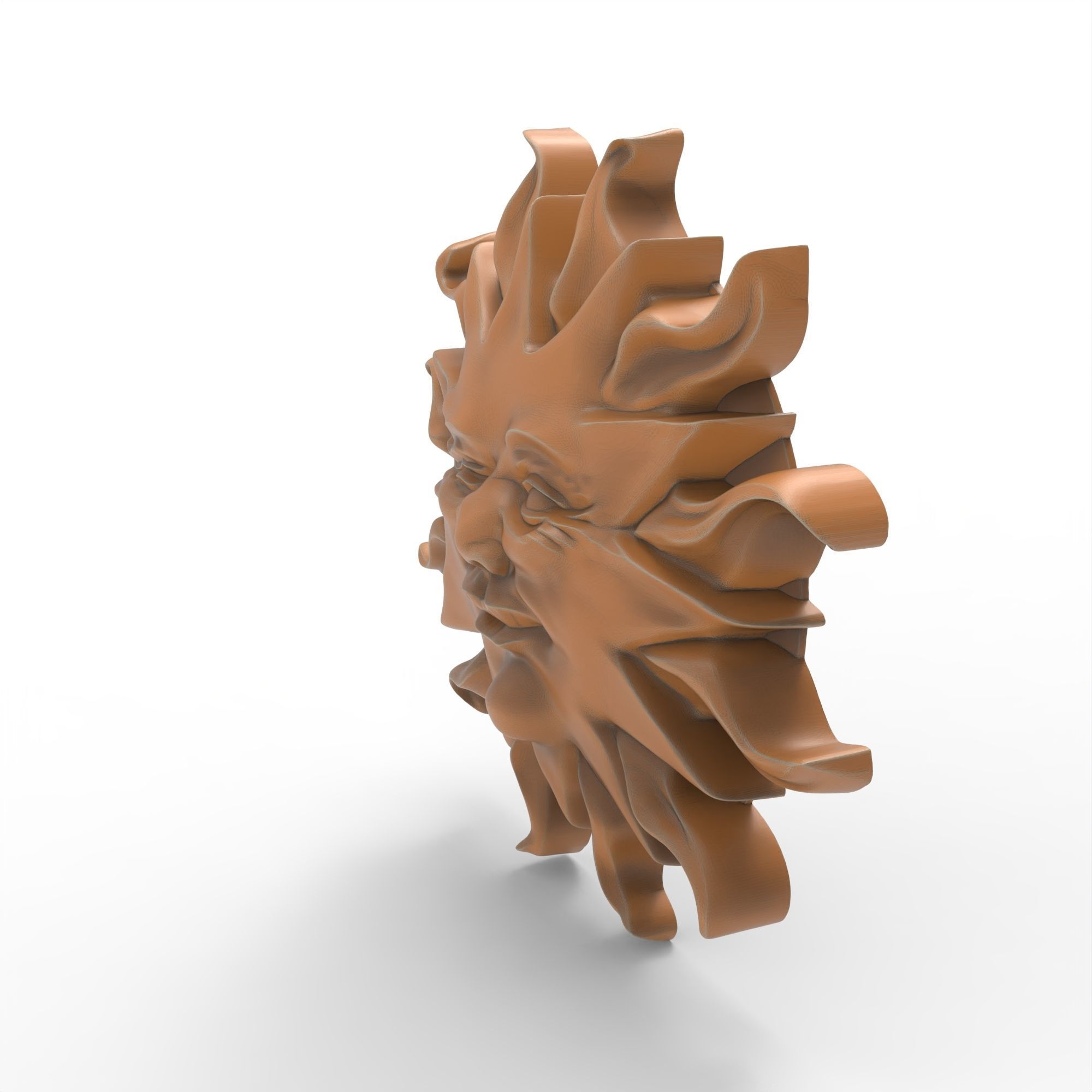 Sun Face Sculpture STL File 3D model 3D printable | CGTrader