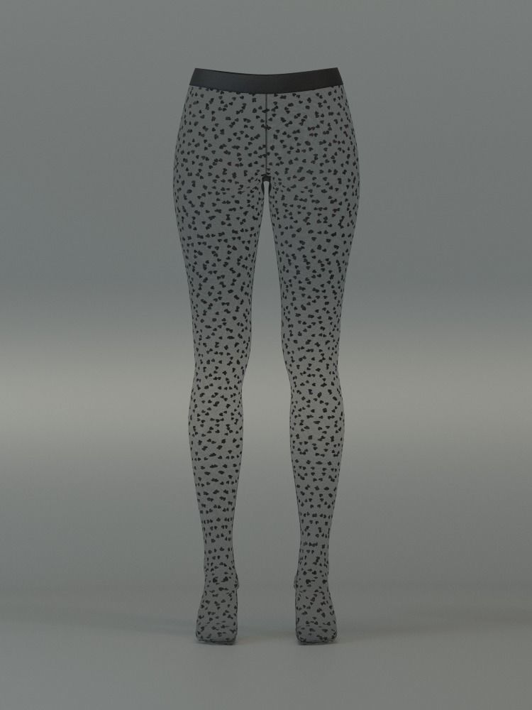 Heart Printed Pantyhose 3D model | CGTrader