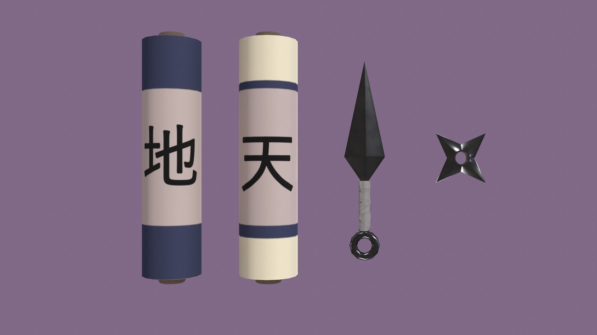3D model Naruto Weapon Small Pack VR / AR / low-poly | CGTrader