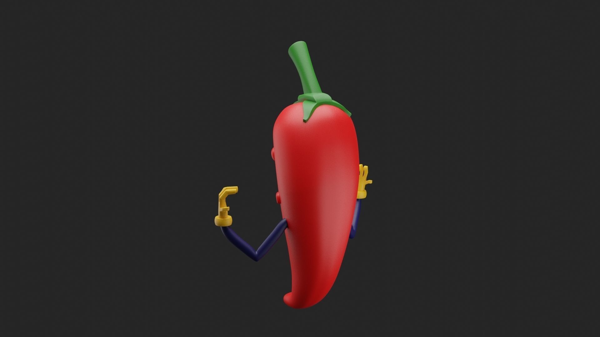 Chilli Character 3D model 3D printable | CGTrader