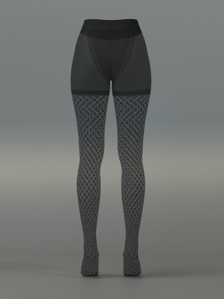 Clover Diamond Pantyhose 3D model | CGTrader