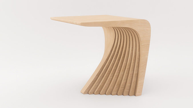 Woodbang Touchey parametric side table - bedside night oak wood free 3D ...
