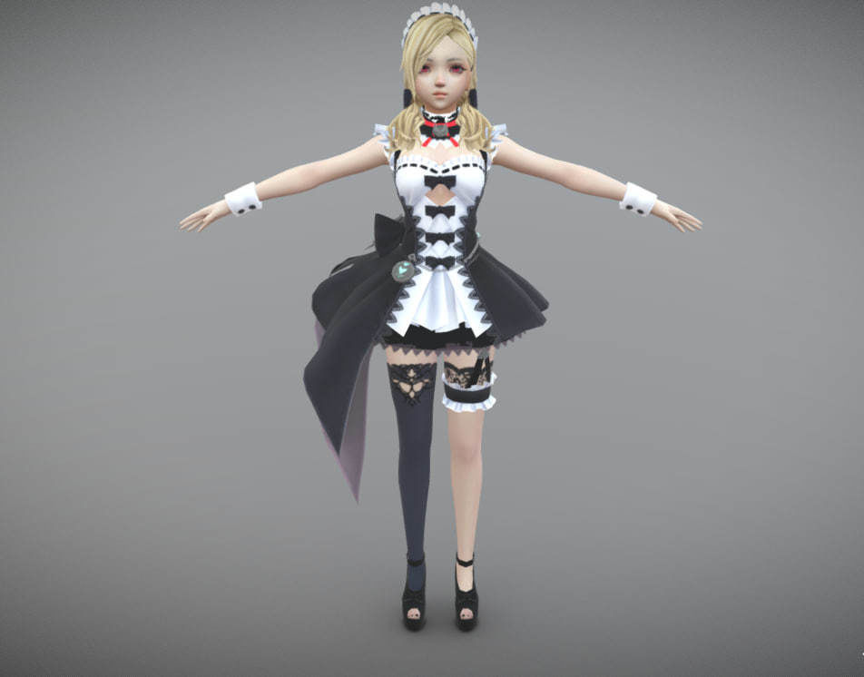 Cute Anime Girl Mage 3D Model 3D model | CGTrader