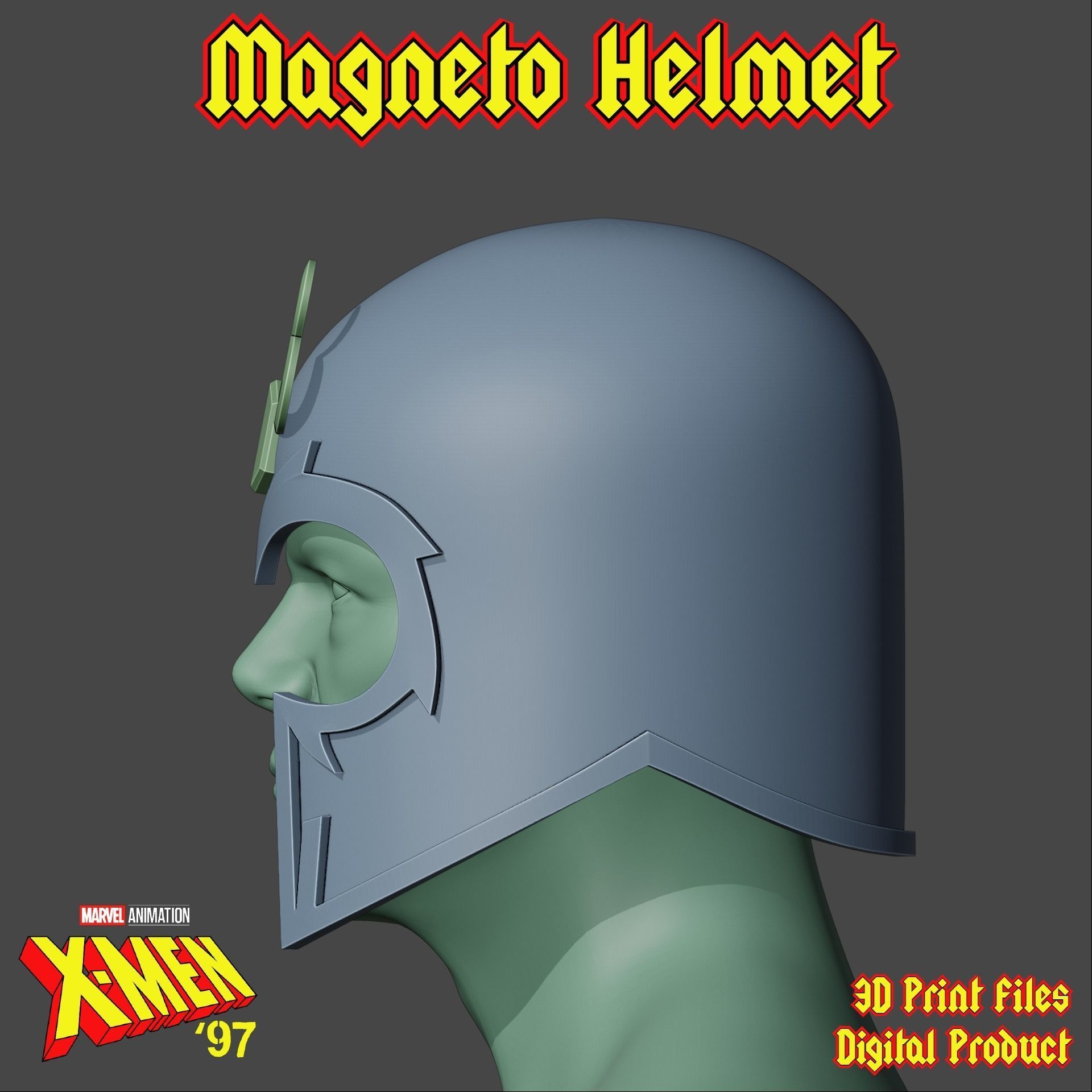Magneto Helmet X-Men 97 Animated Series 3D model 3D printable | CGTrader