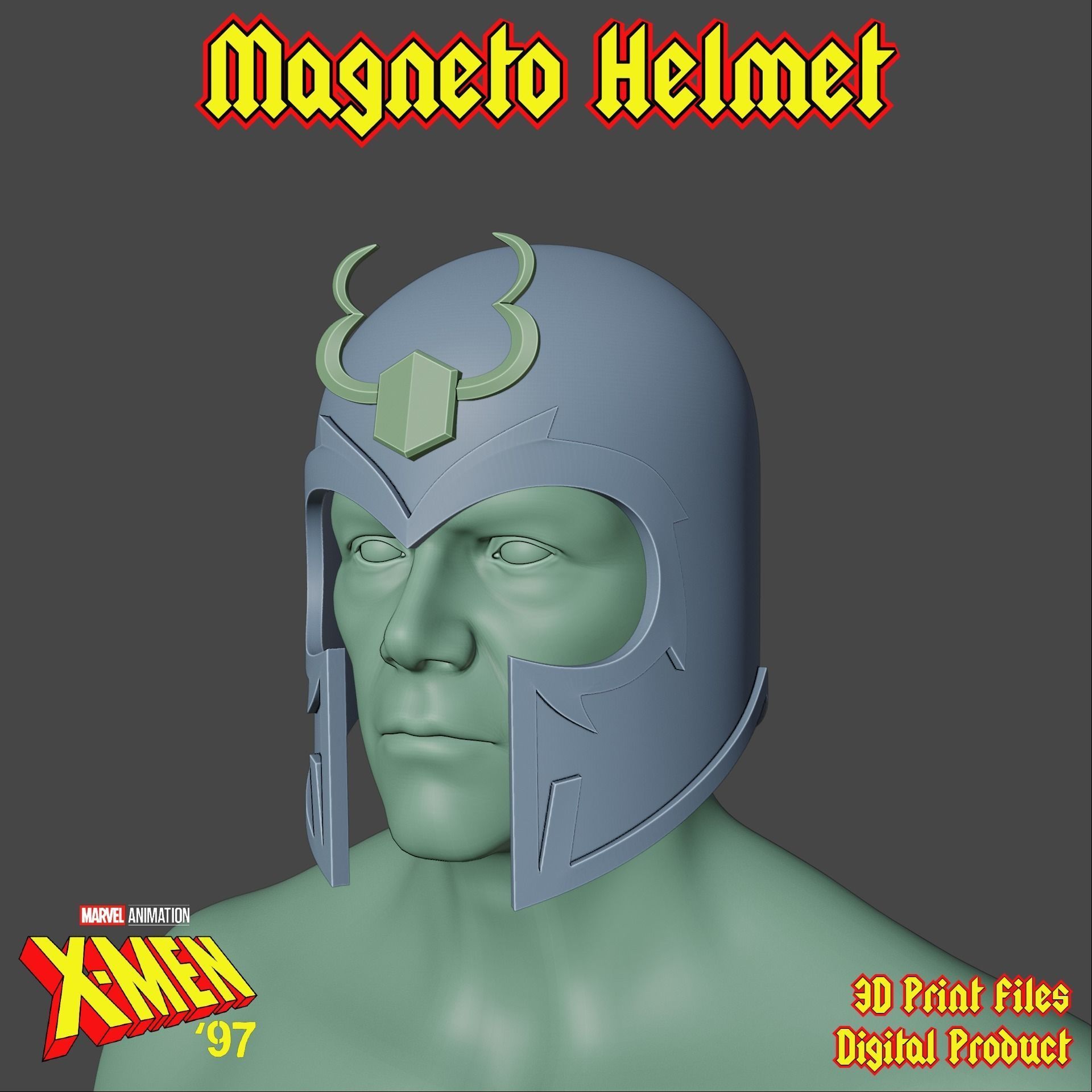 Magneto Helmet X-Men 97 Animated Series 3D model 3D printable | CGTrader