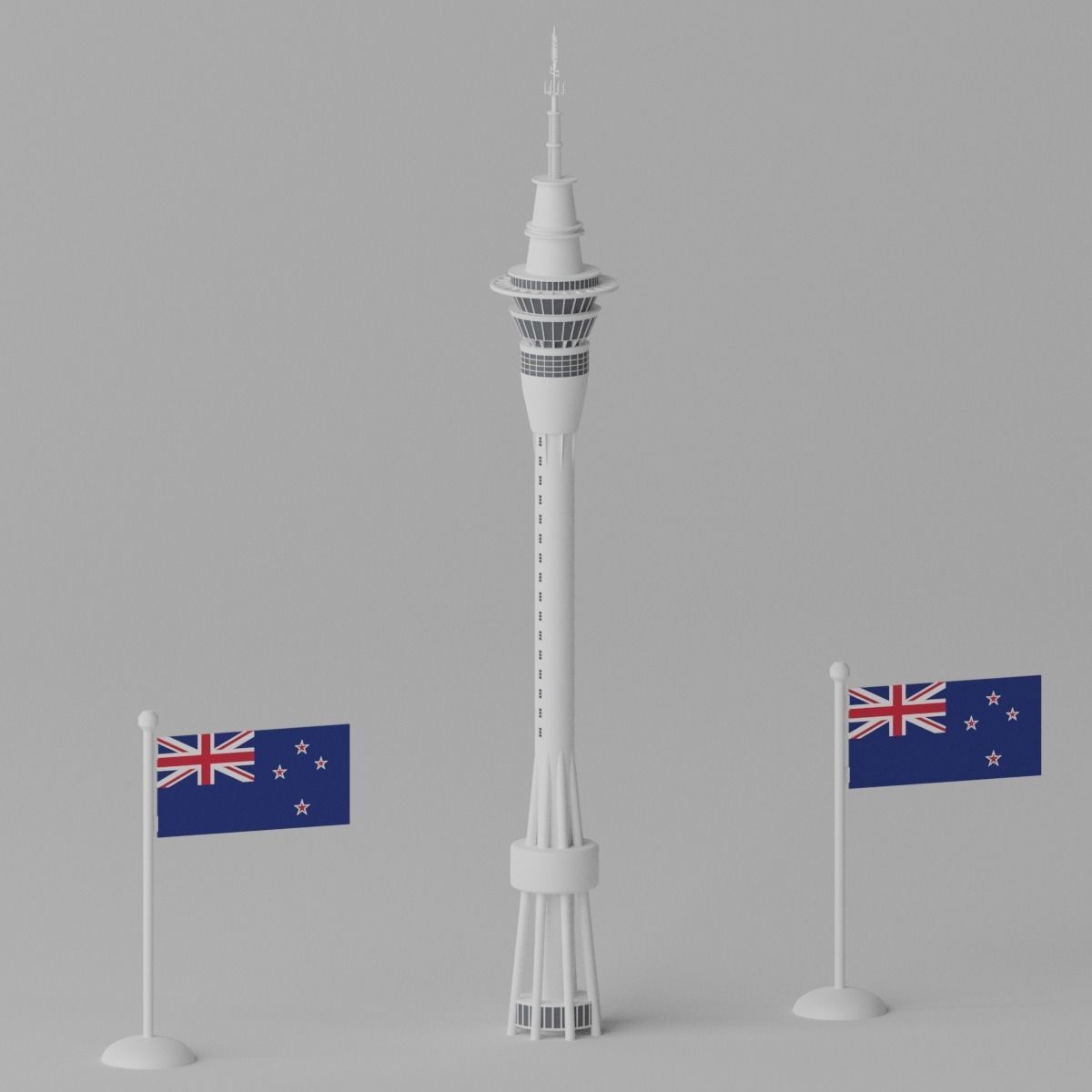 Sky Tower Auckland New Zealand 3D model | CGTrader