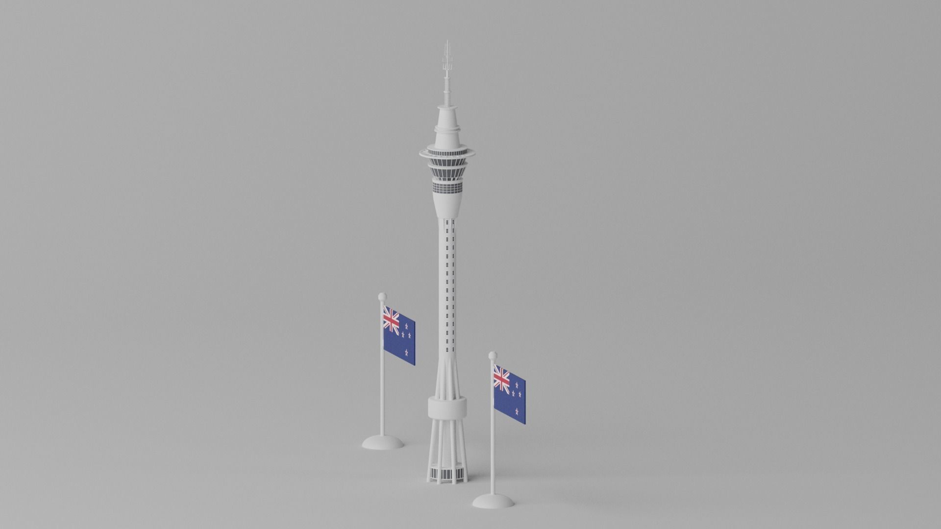 Sky Tower Auckland New Zealand 3D model | CGTrader