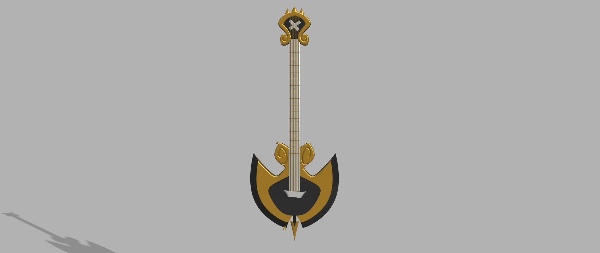 Artstation Hazbin Hotel Adam Guitar Axe 3d Model Stl File For Printing ...