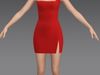 3D model Dress red matte color VR / AR / low-poly | CGTrader