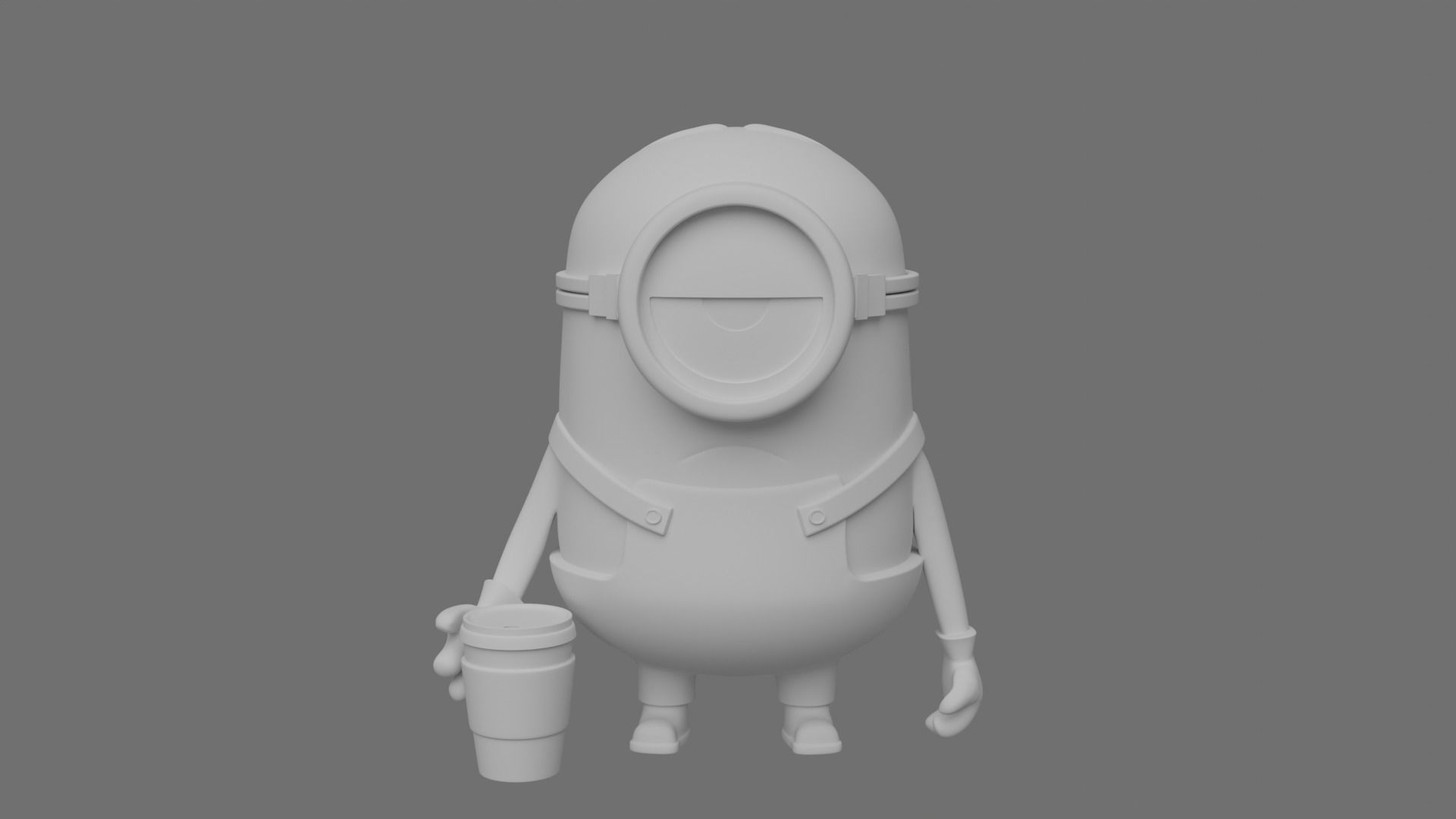 Minion with coffee 3D model 3D printable | CGTrader