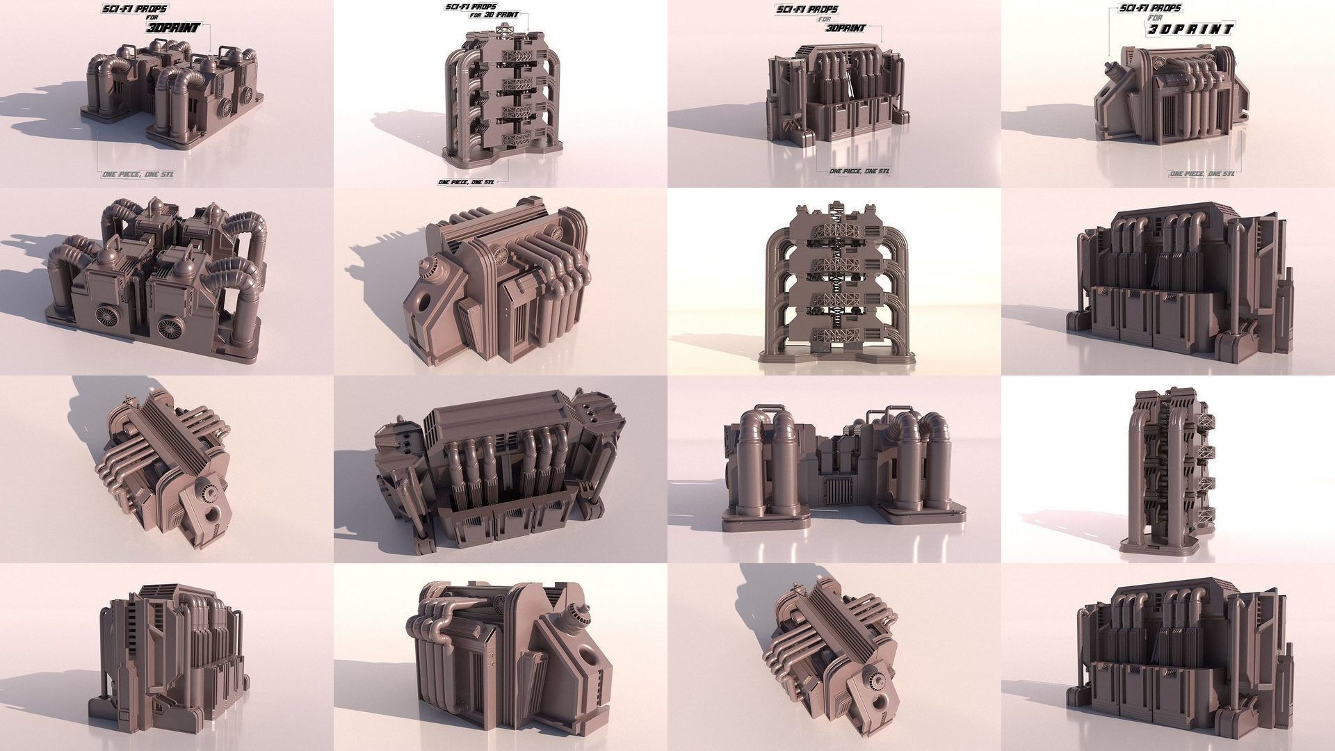 20 Sci-fi Props factory for 3Dprint 3D Model Collection 3D printable ...