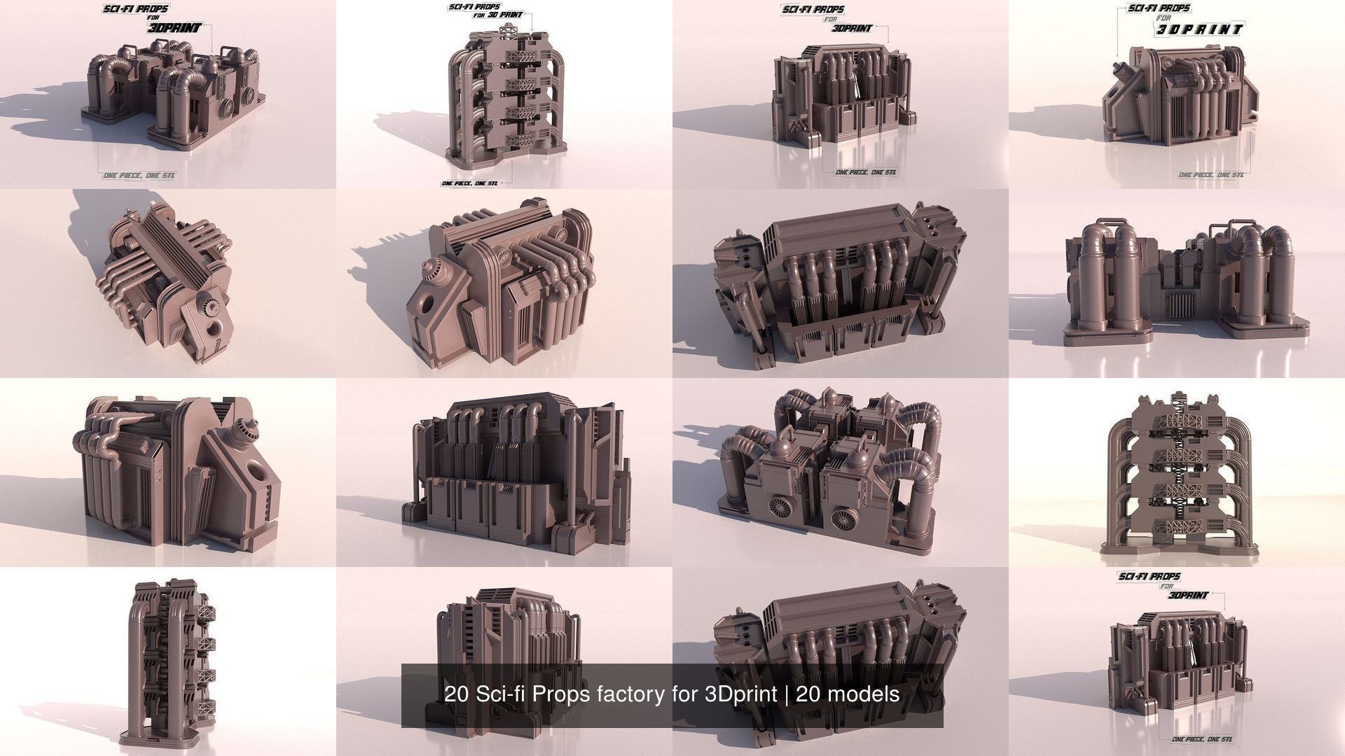 20 Sci-fi Props factory for 3Dprint 3D Model Collection 3D printable ...