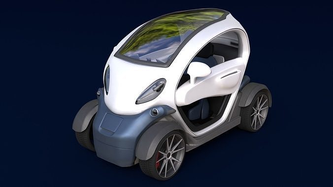 Mini Electric Car 3D model rigged | CGTrader