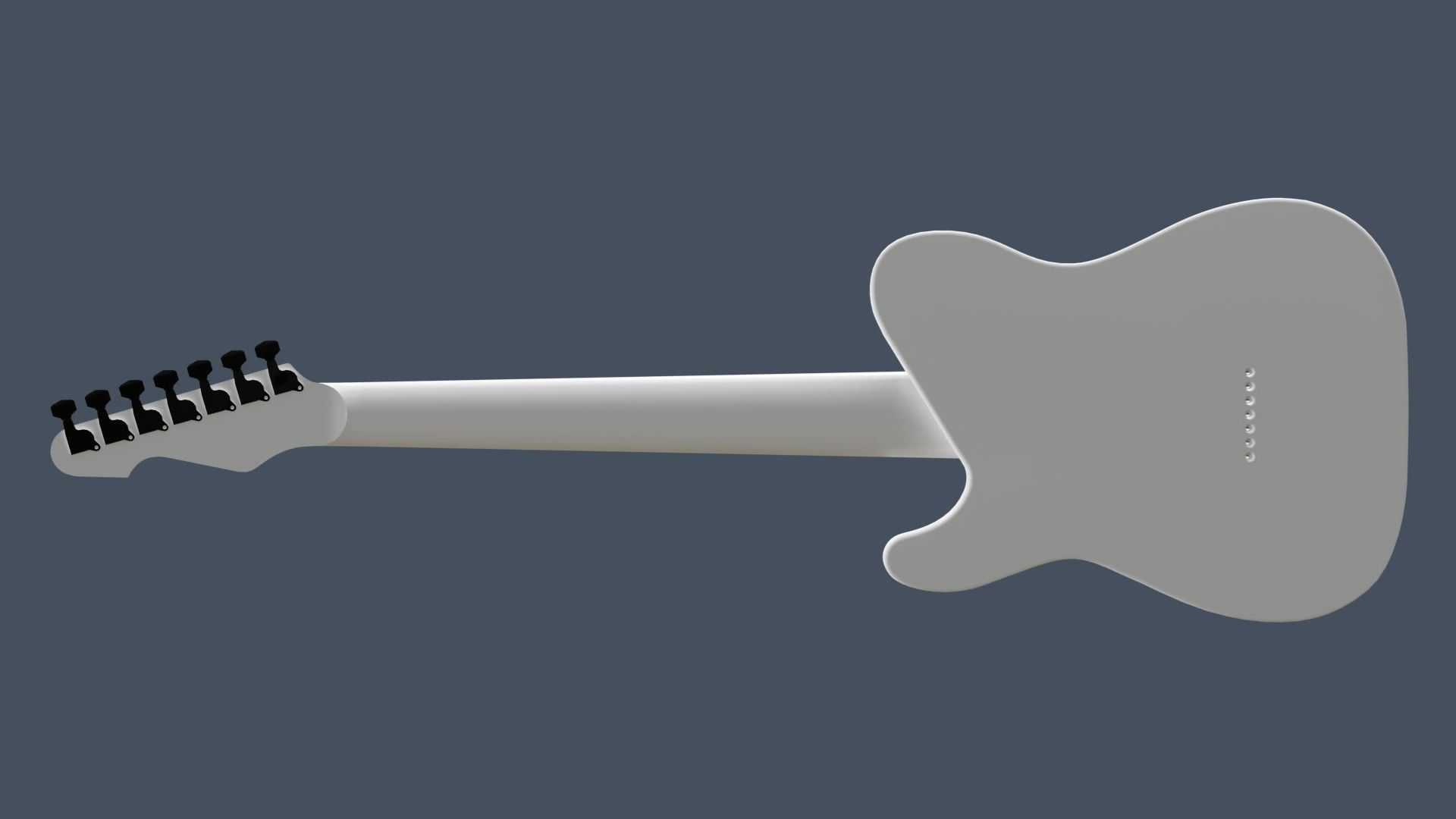 7 string Baritone electric guitar STL 3D model 3D printable | CGTrader