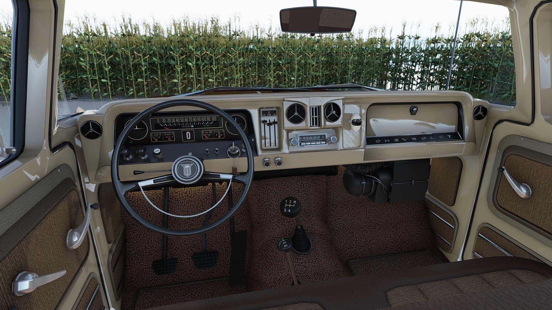 Pickup 1963 C30 4 Door Dually Classic Wheels 3D model | CGTrader