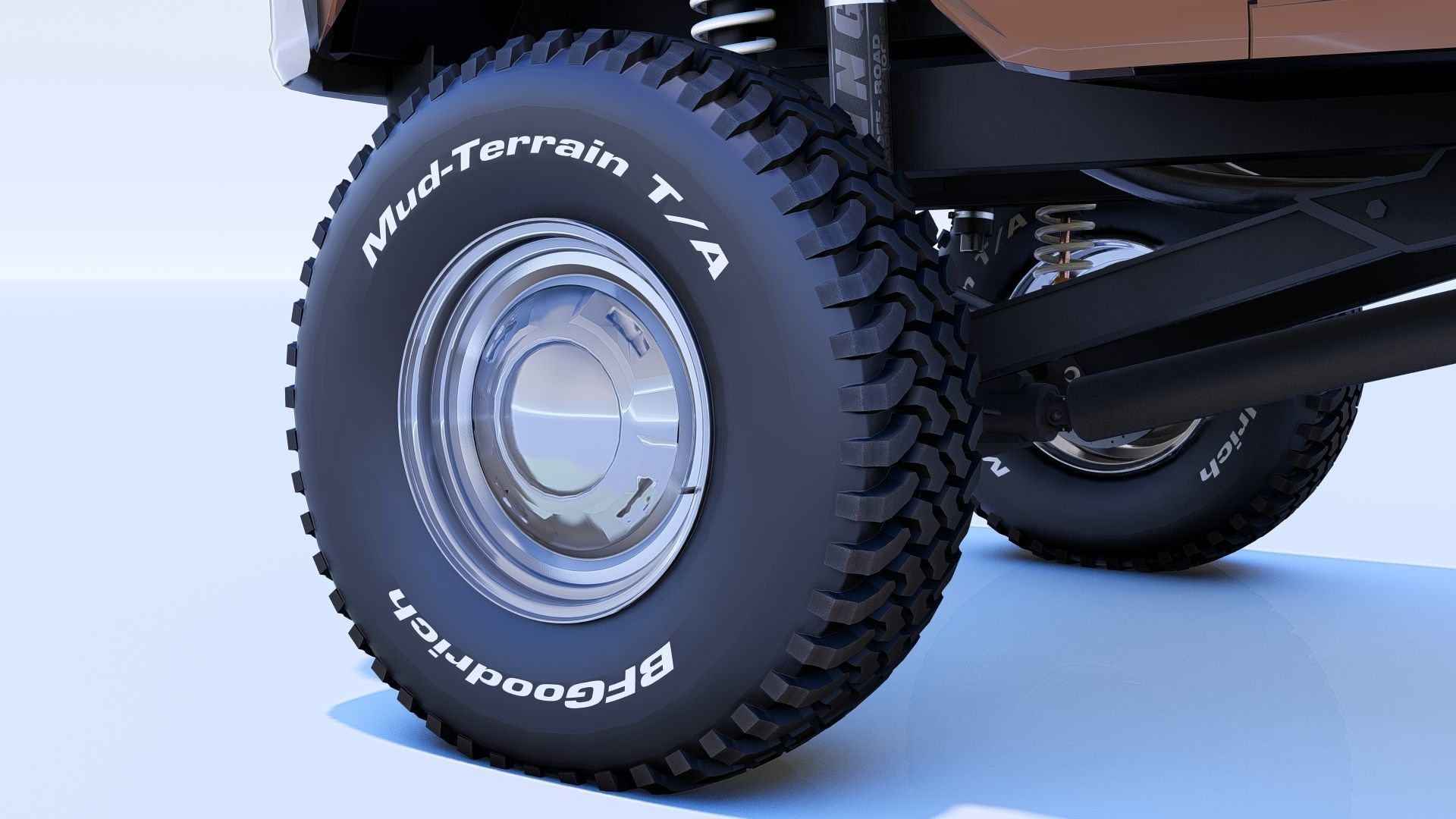 Pickup 1963 C30 4 Door Dually Classic Wheels 3D model | CGTrader