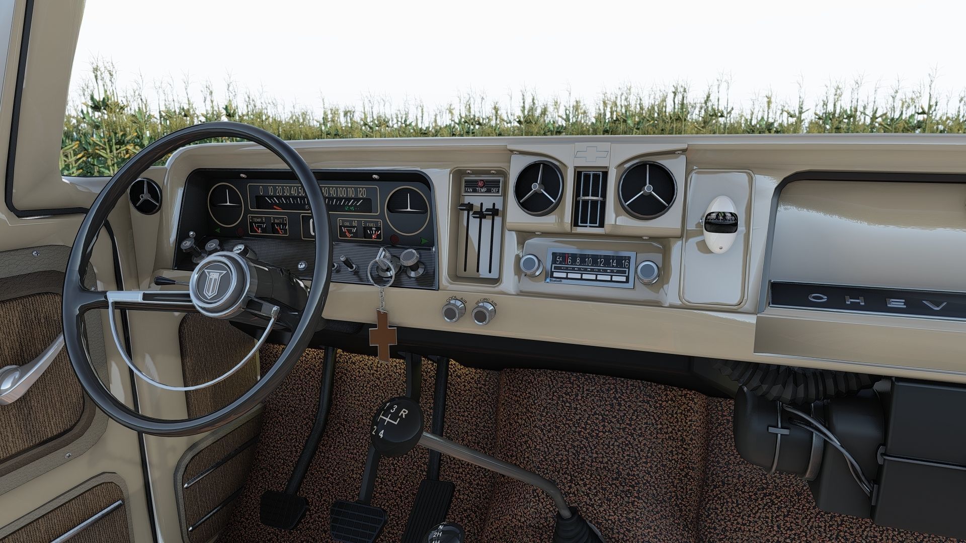 Pickup 1963 C30 4 Door Dually Classic Wheels 3D model | CGTrader