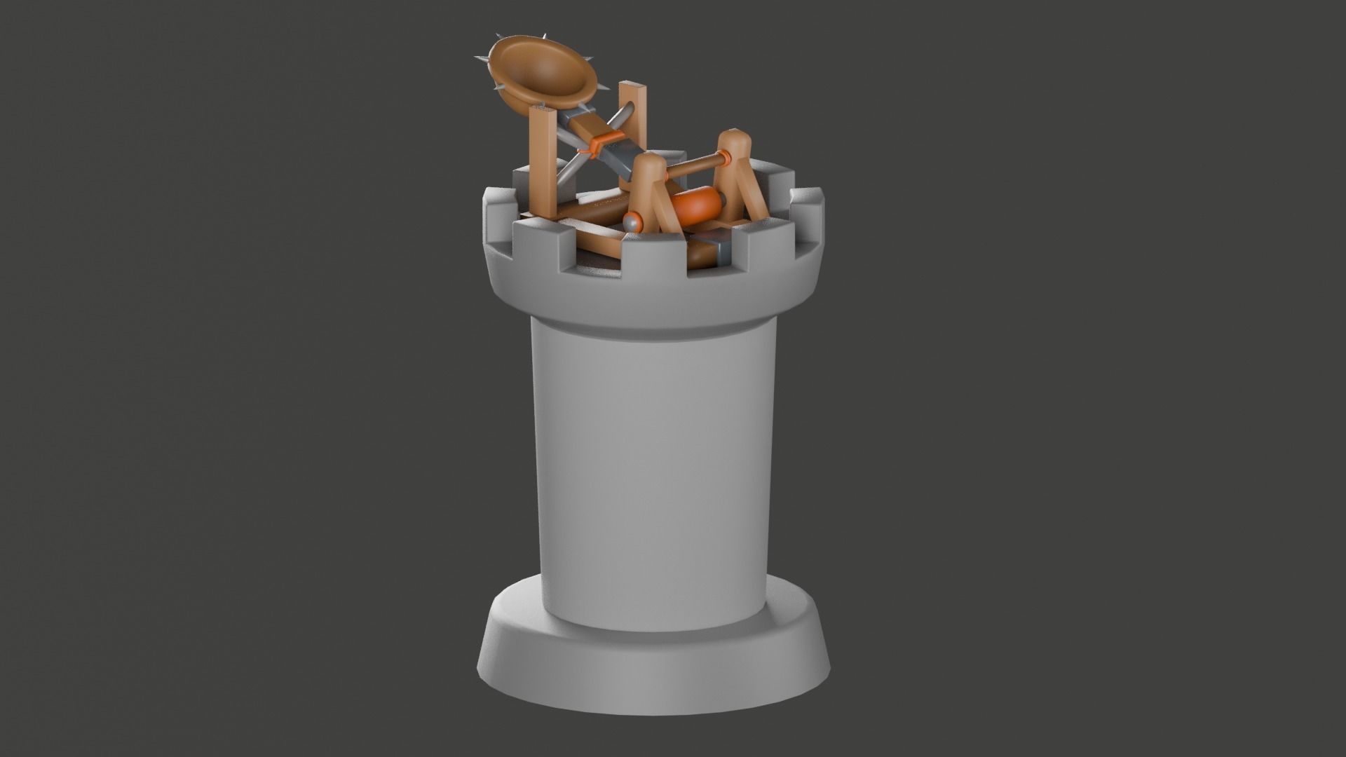 Catapult on Tower 3D 3D model | CGTrader
