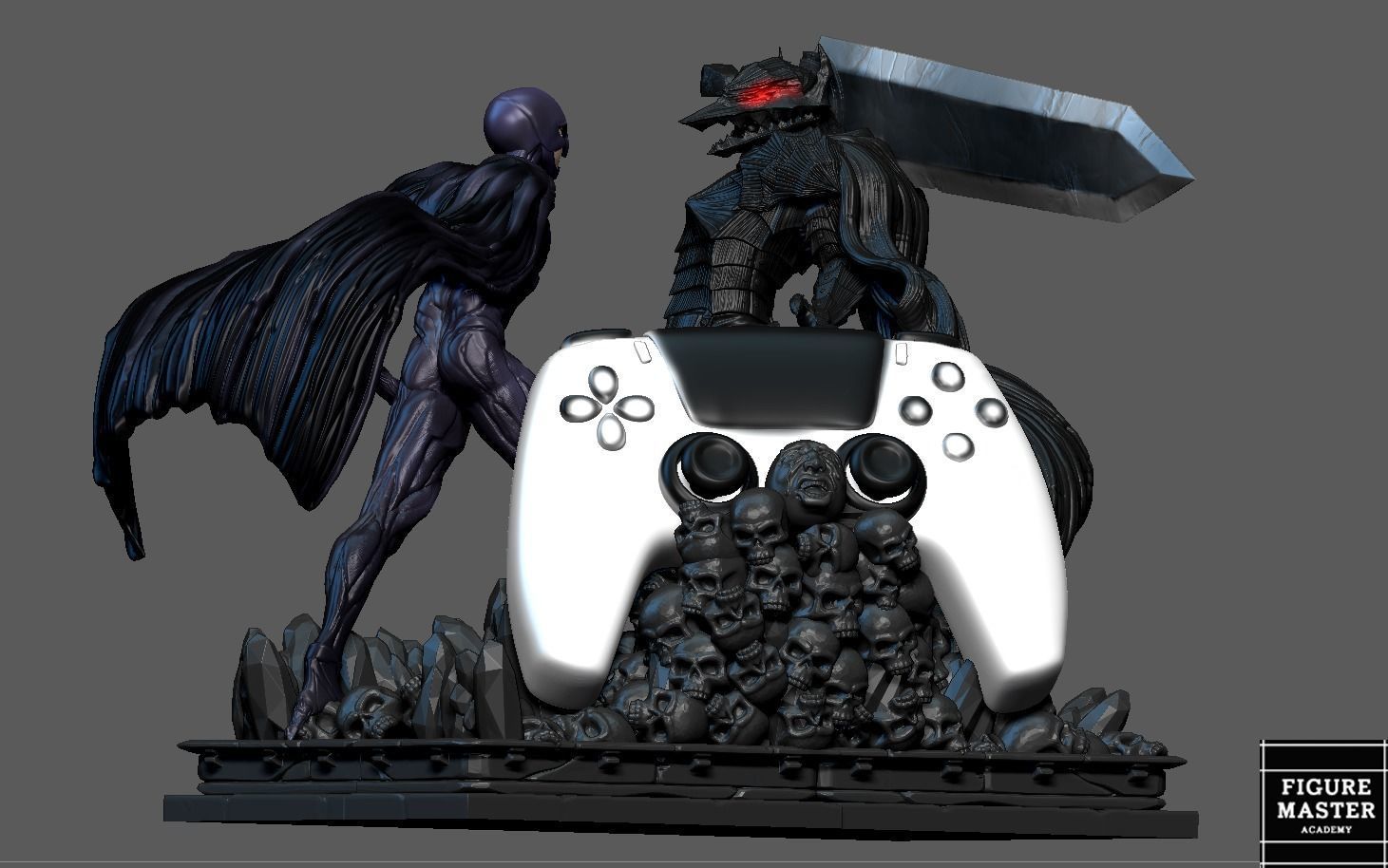 BERSERK GUTS FEMTO PS4 PS5 CONTROLLER HOLDER ANIME FANTASY 3D model 3D ...