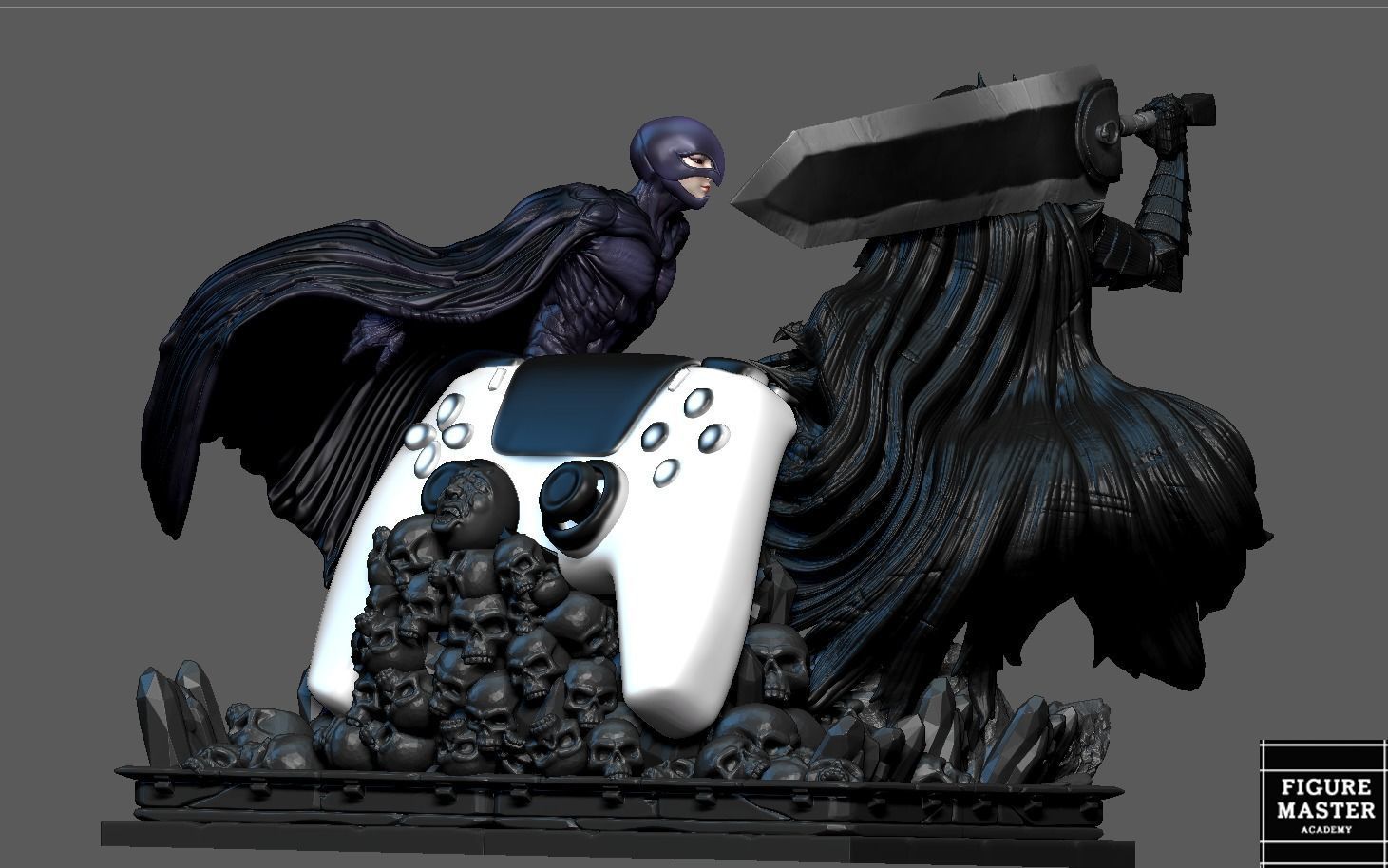BERSERK GUTS FEMTO PS4 PS5 CONTROLLER HOLDER ANIME FANTASY 3D model 3D ...